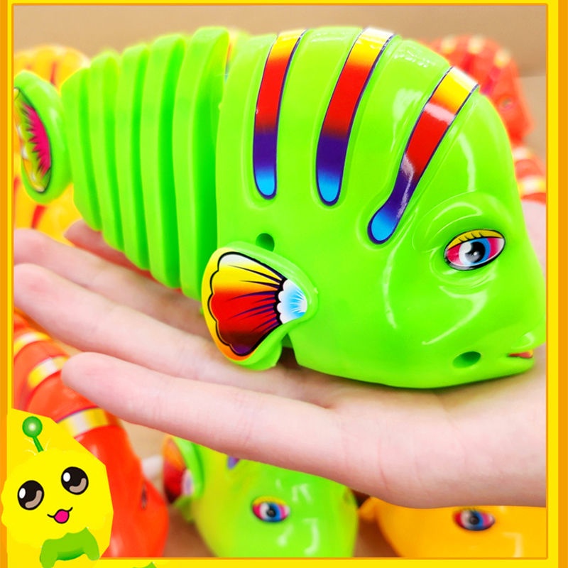 Cute Wind Up Fish Kids Educational Toy Clockwork Walking Fish Toys Baby ...