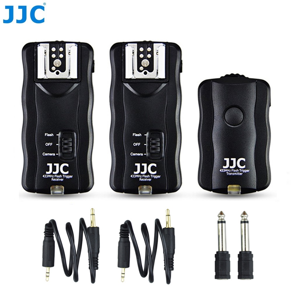 JJC 3-in-1 Radio Wireless Remote Control Speedlight Flash Trigger Kit Camera Shutter Release for ...