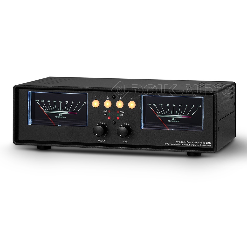 Douk Audio VU2 MIC+Line Analog Dual VU Meter Sound Level Indicator ...