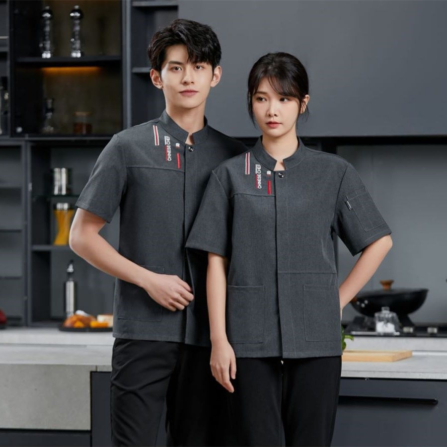 Quick-Drying Chef Uniform Unisex Restaurant Chef Jacket Fashion Men ...