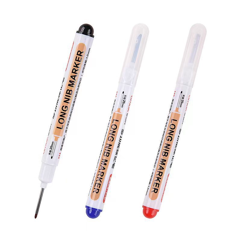 20mm Long Tip Marking Pen, Deep Hole Decoration Carpenter's Pen, Multi ...