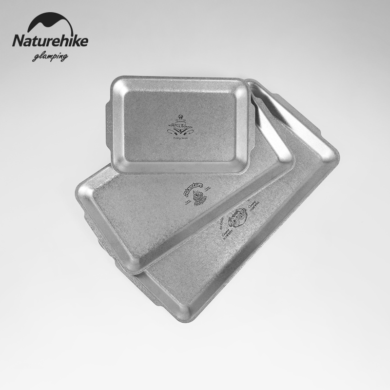 Naturehike Stainless Steel Square Plate Outdoor Camping Picnic Barbecue ...