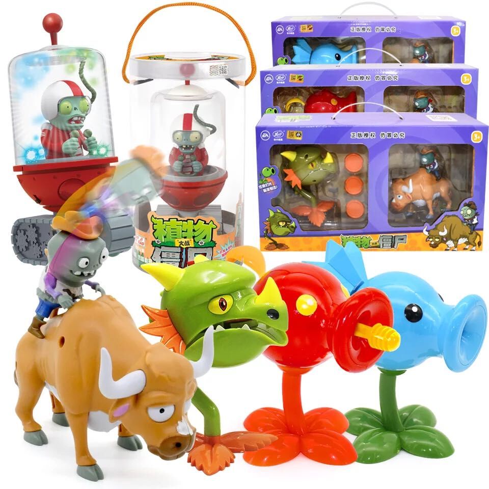 Plants vs. Zombies Western Cowboy Zombie Cow Glowing Flames Pea Dragon ...