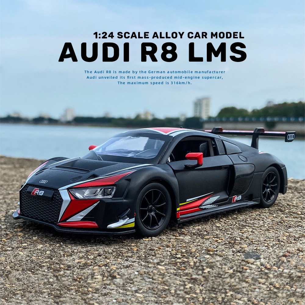 1:24 Scale Audi R8 LMS Alloy Car Model Diecast Car Light Car Lovers ...