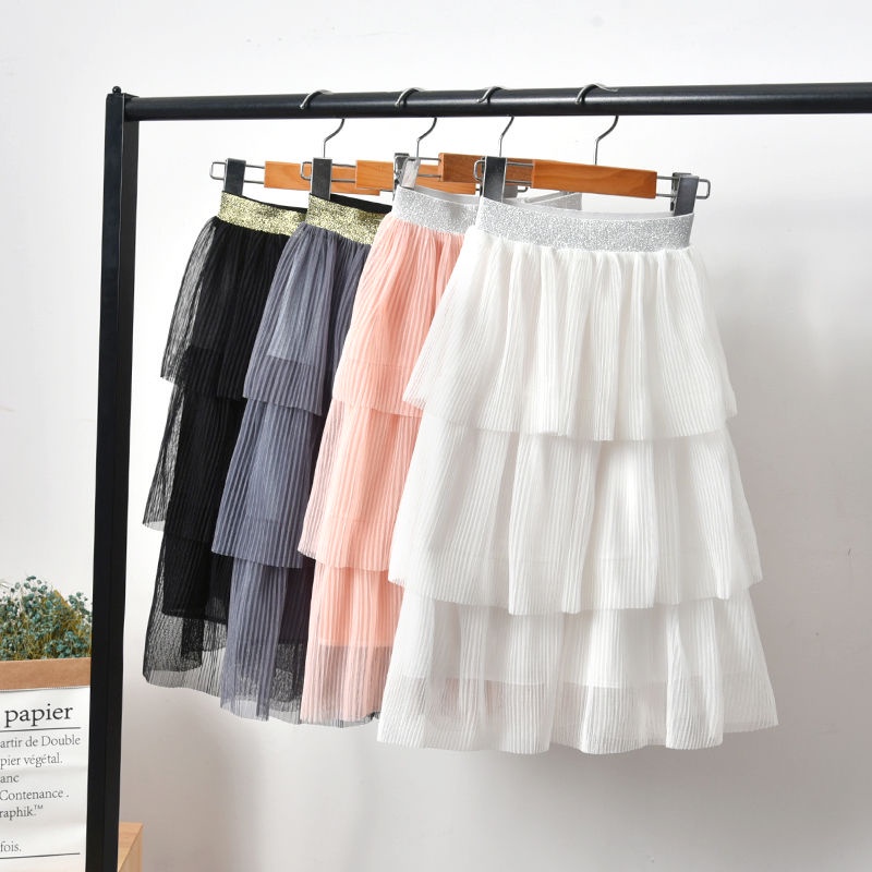Kids mesh skirt tutu skirt kids skirt boy girl layered dress pleated ...