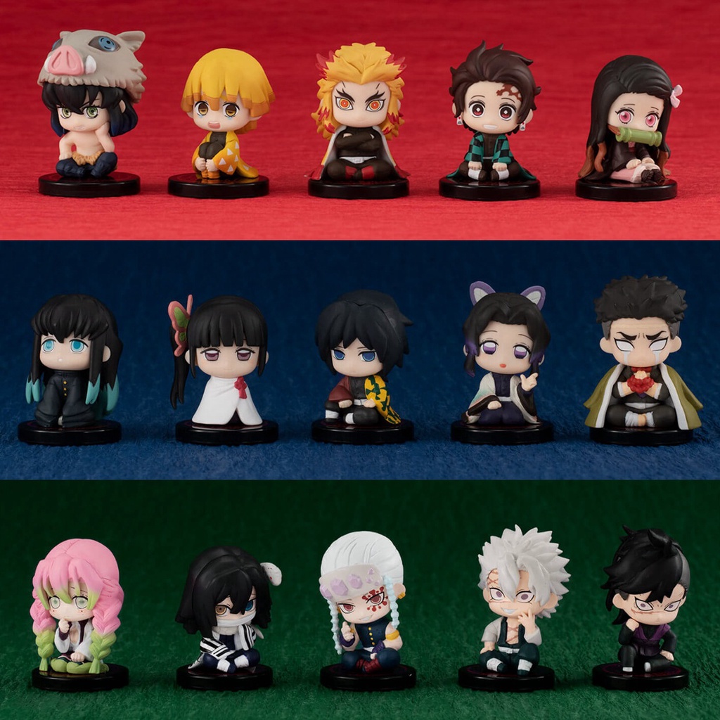 Demon Slayer 5pcs Sitting Figure Tanjiro Nidouzi Inosuke Zenizu Figure ...