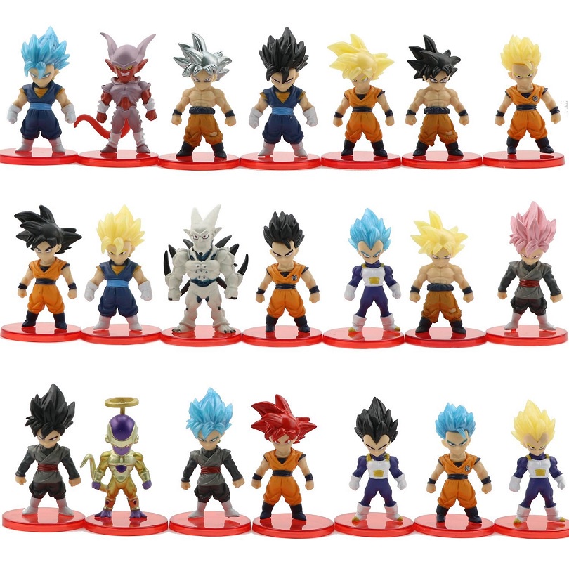 21pcs/set Dragon Ball Z Super Saiyan Goku Vegeta Trunks Majin Buu Cell ...