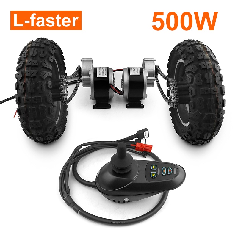 L-faster 10 Inch Dual Drive Inflated Wheel Electric Conversion Kit ...