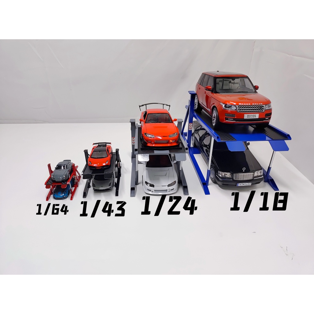 Diorama 1/18/24/43/64 Car Crane Lifter Model Car Garage Parking Lot ...