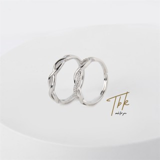 TBK Valentines Premium 18K Platinum Plated Couple Ring Wedding Diamond ...