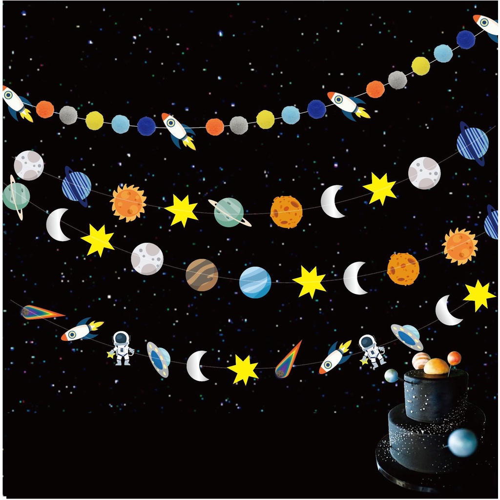 Outer Space Birthday Party Supplies Astronaut Earth Planets Theme Party ...