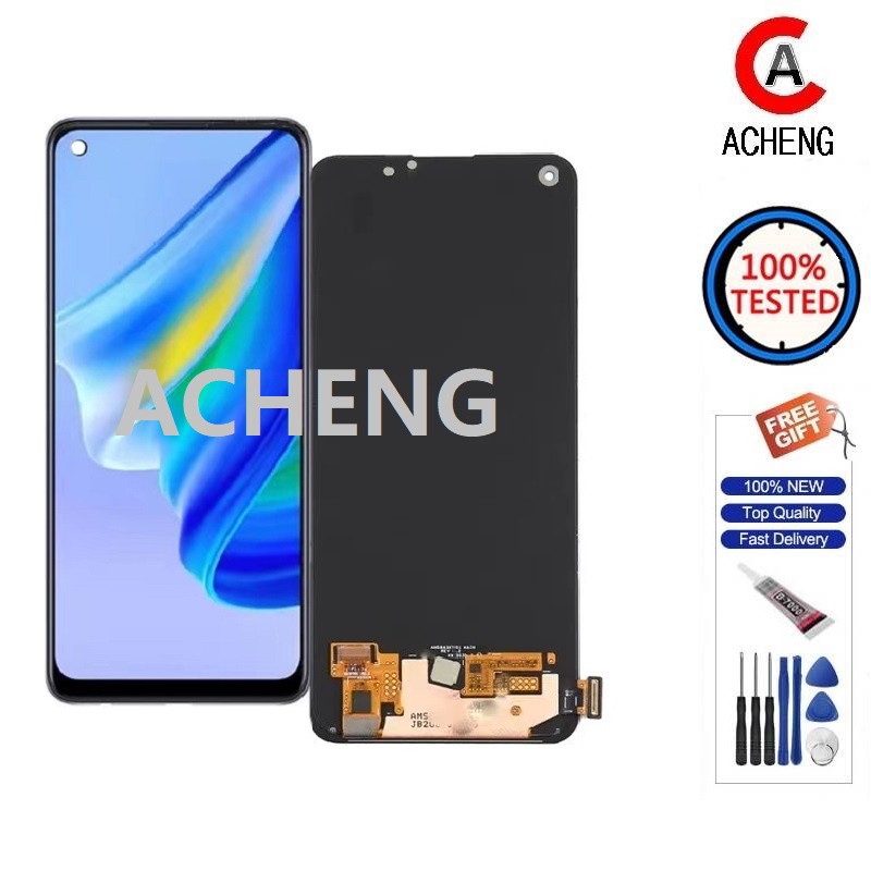 ACHEGN AMOLED For OPPO A95 4G CPH2365 / Reno6 Lite CPH2365 LCD Display Touch Digitizer Screen ...