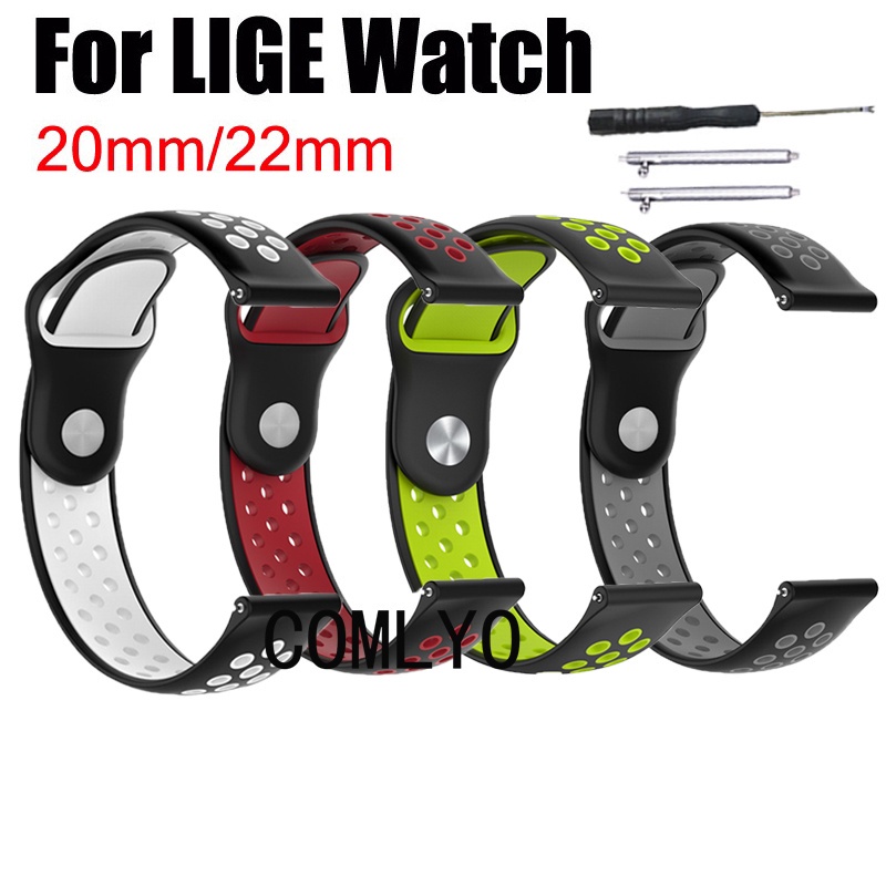 For LIGE Watch Strap Silicone Women Men Band Sports Bracelet ...