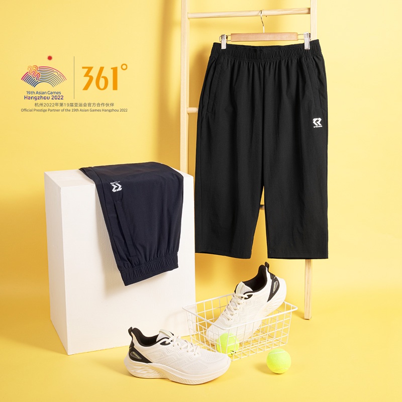 361 Degrees Men's Sports Capri Pants Thin Section Ice Silk Quick-Drying ...