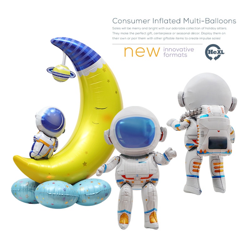 Outer Space Party Decoration Astronaut Trip To the Moon Spaceman Foil ...