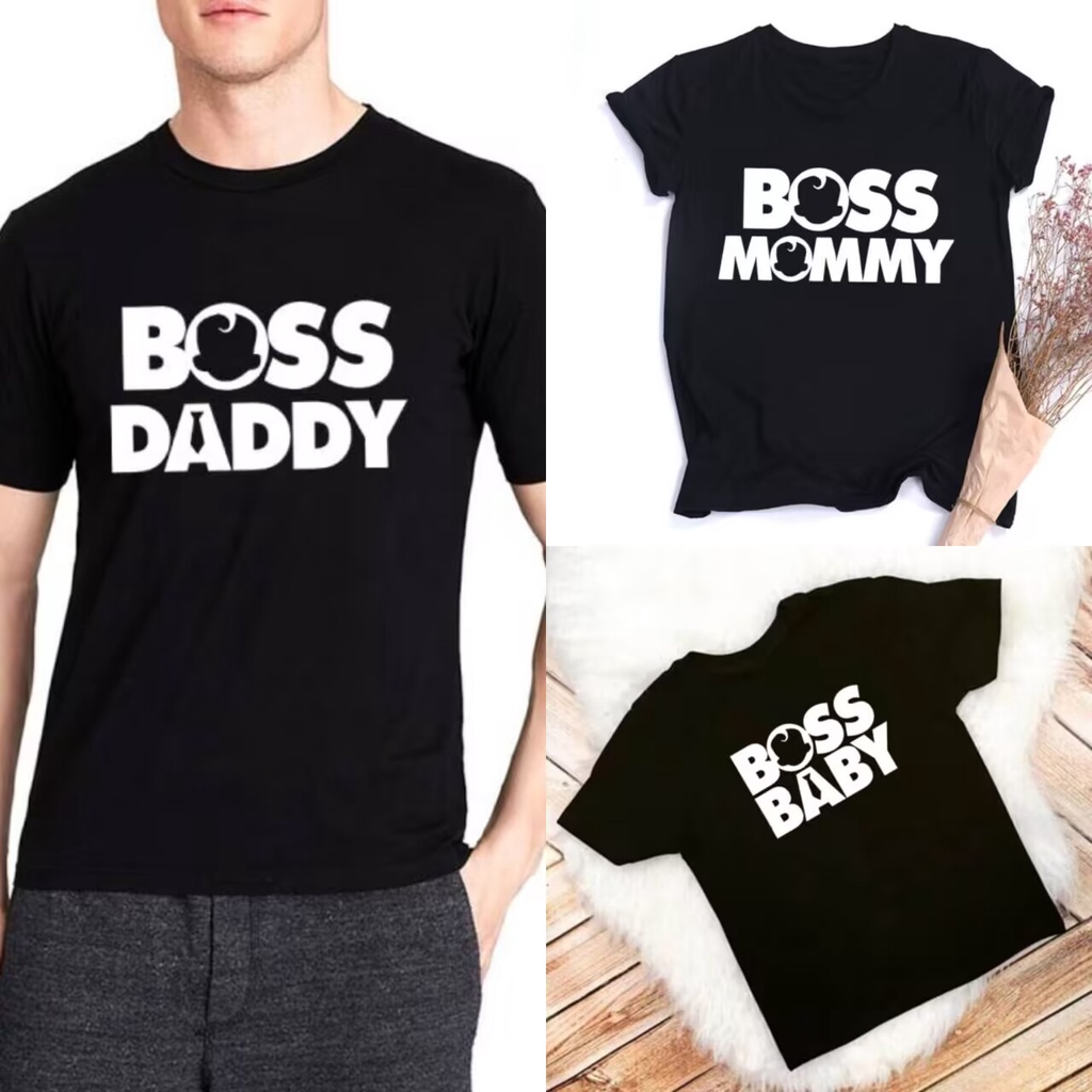 Fashion the Boss Daddy and Boss Mummy Boss Baby Family T Shirt Black T ...