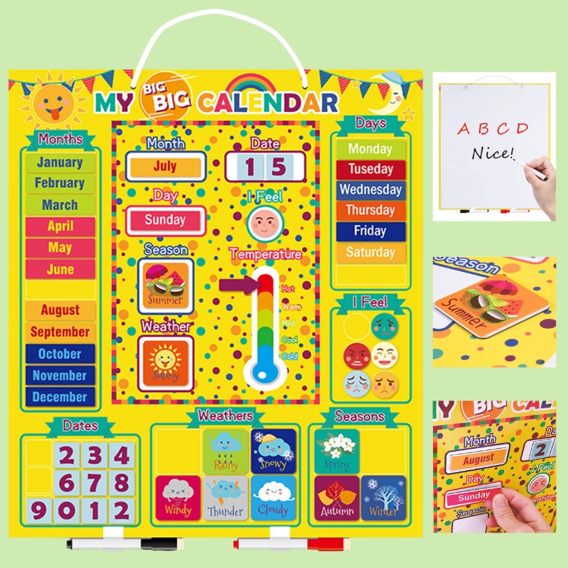 Magnetic Reward Behavior Chores Chart Board Educational Table Calendar ...