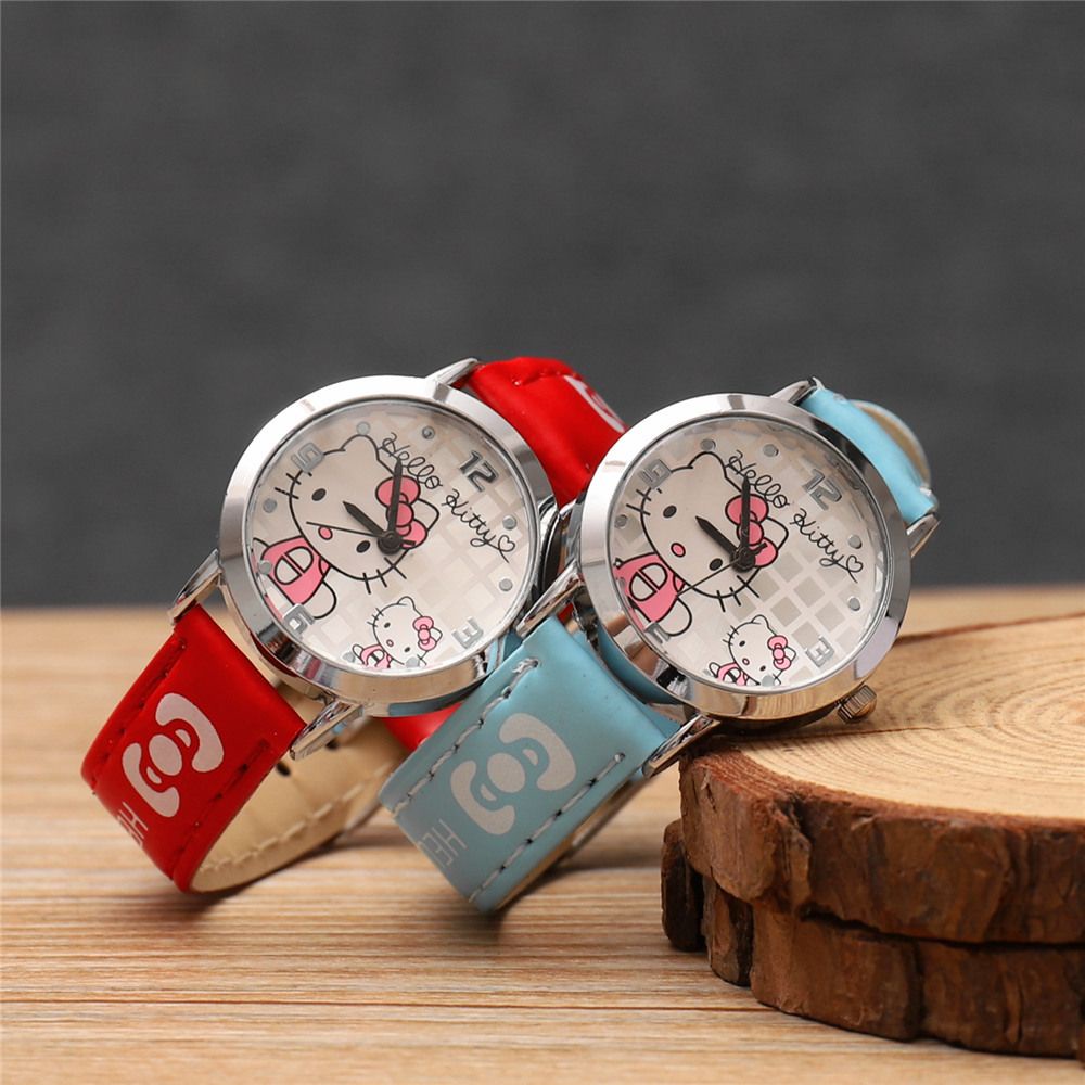 Quartz Girls Watches for Kids Cute Waterproof Watch with Cartoon Cat ...
