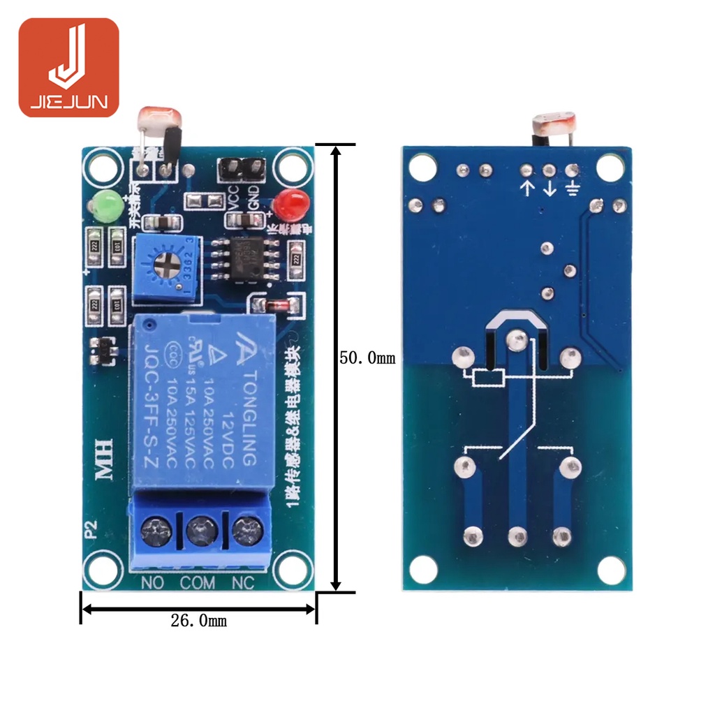 5V 12V Light Photoswitch Sensor Switch LDR Photoresistor Relay Module ...