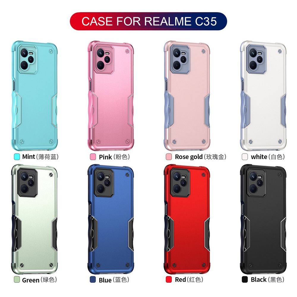Casing Realme 10 4G Realme9 Pro Plus 9i C35 C30 C33 C15 C12 Armor ...