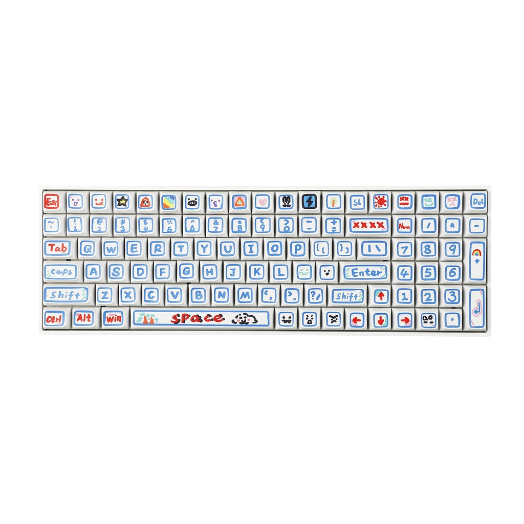 ZDA Profile Graffiti Theme 129 Key Dye Sub PBT Keycap XDA v2 For MX ...