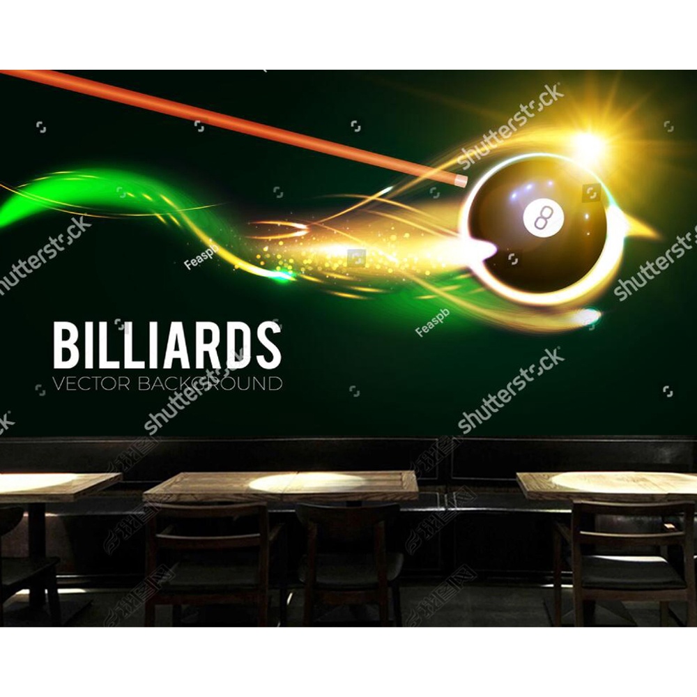 Custom energy and light movement billiard background wall wallpaper ...