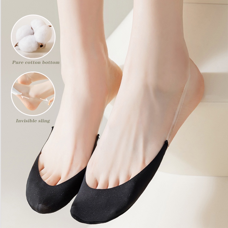 Invisible Boat Socks Women Summer Silicone Non-Slip Socks for High ...