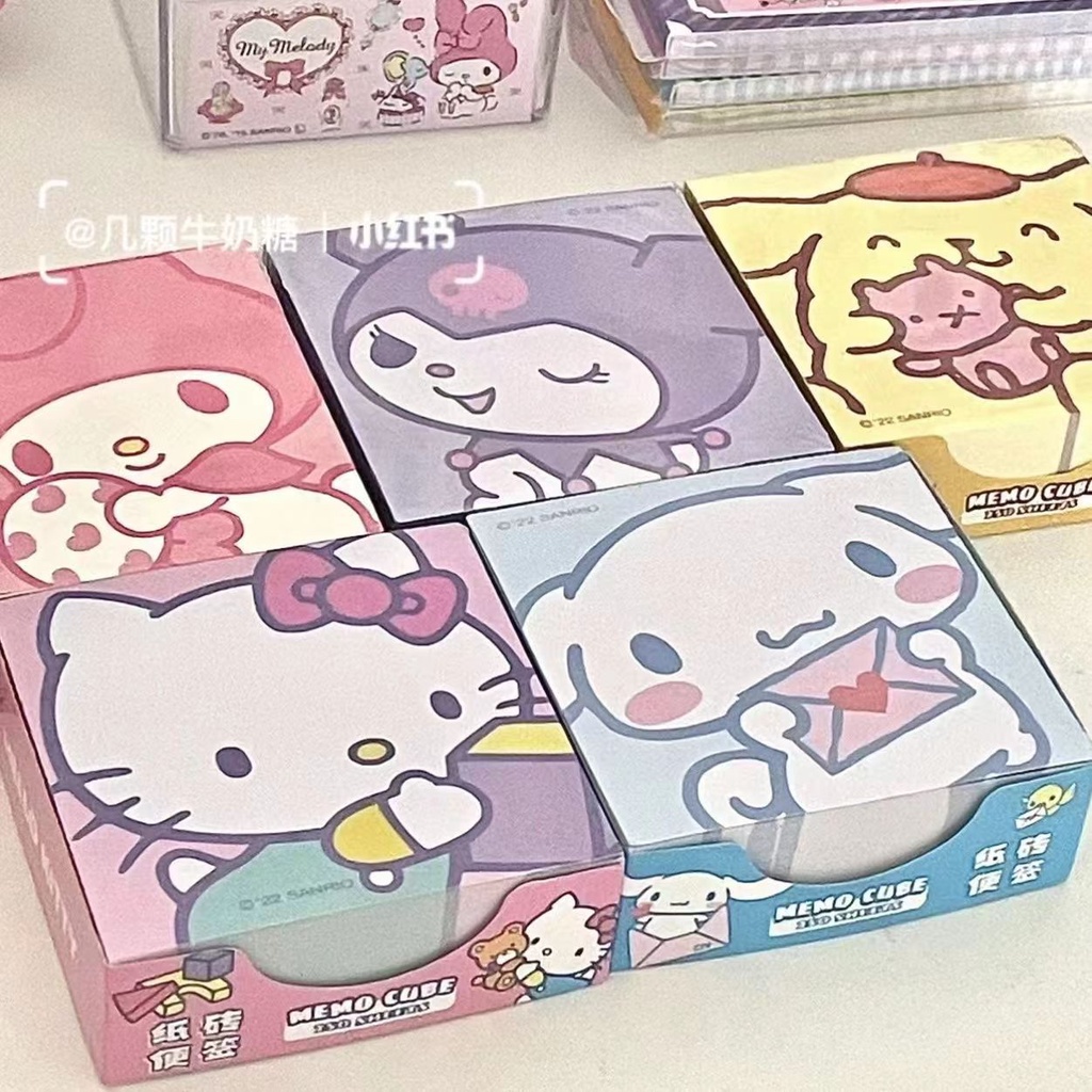 Cartoon Ins Anime Sanrio Sticky Note Kuromi Stickers Cute Hello Kitty ...
