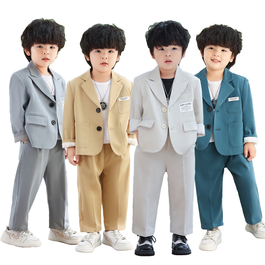 Kids Boys Formal Leisure Suit Baby Attire Children Clothing Wedding ...