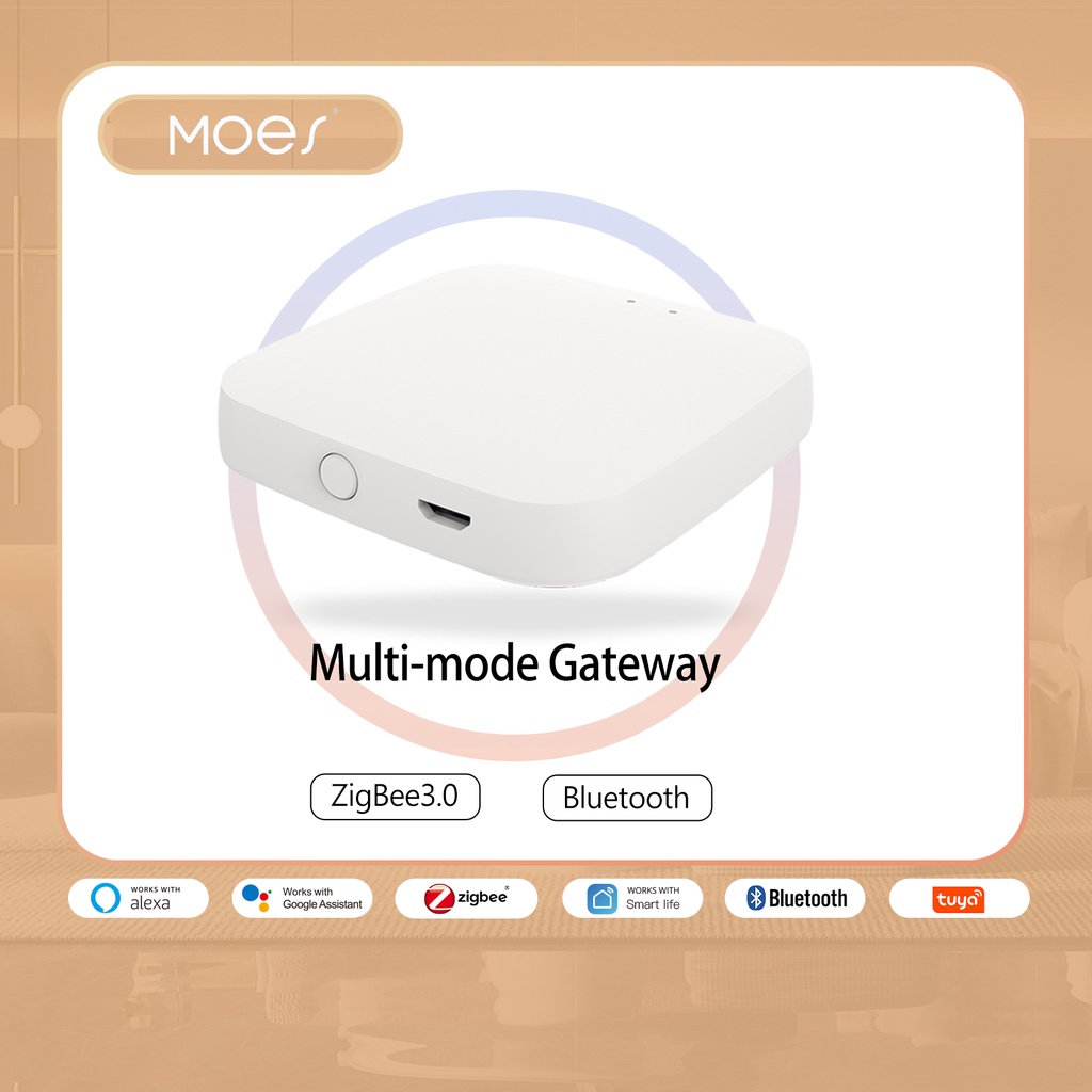 MOES Multi-mode Smart Gateway ZigBee WiFi Bluetooth Mesh Hub Work with ... MOES Multi-mode Smart Gateway ZigBee WiFi Bluetooth Mesh Hub Work with ...