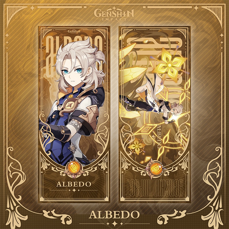 Genshin impact bookmark Neuvillette Nahida laser ticket double-sided ...