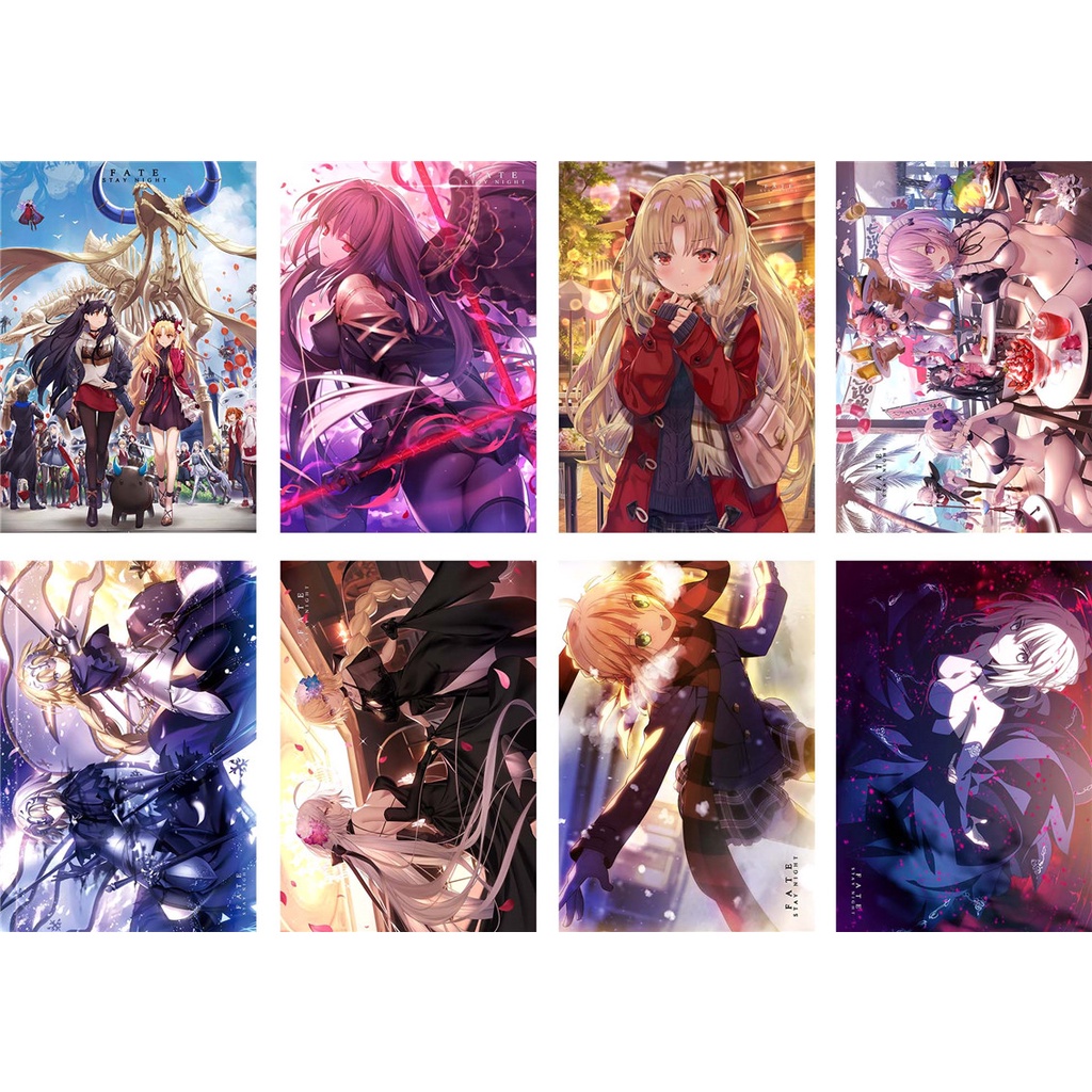 8pcs/set Fate Grand Order FGO Artoria Pendragon Saber Joan of Arc A3 ...
