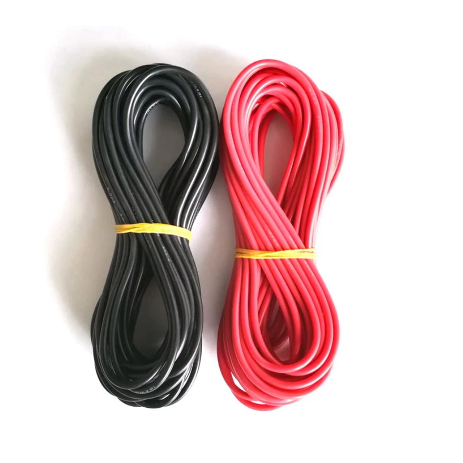 2 meter silicon coil 18 20 24 26 28 30 AWG heat resistant 1 meter red+ ...