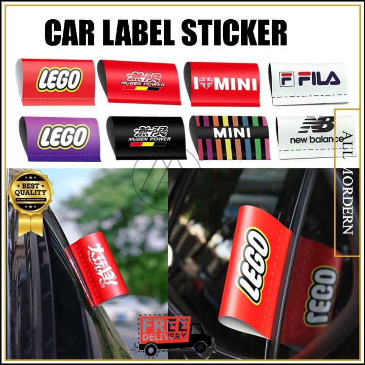 【ALL MORDERN】Car Motorcycle Label Sticker Lego Tag Trunk Door Tailgate ...