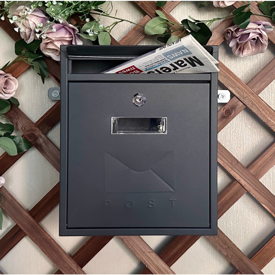 Ready Stock Outdoor Mailbox Simple European Wall-Mounted Postbox ...