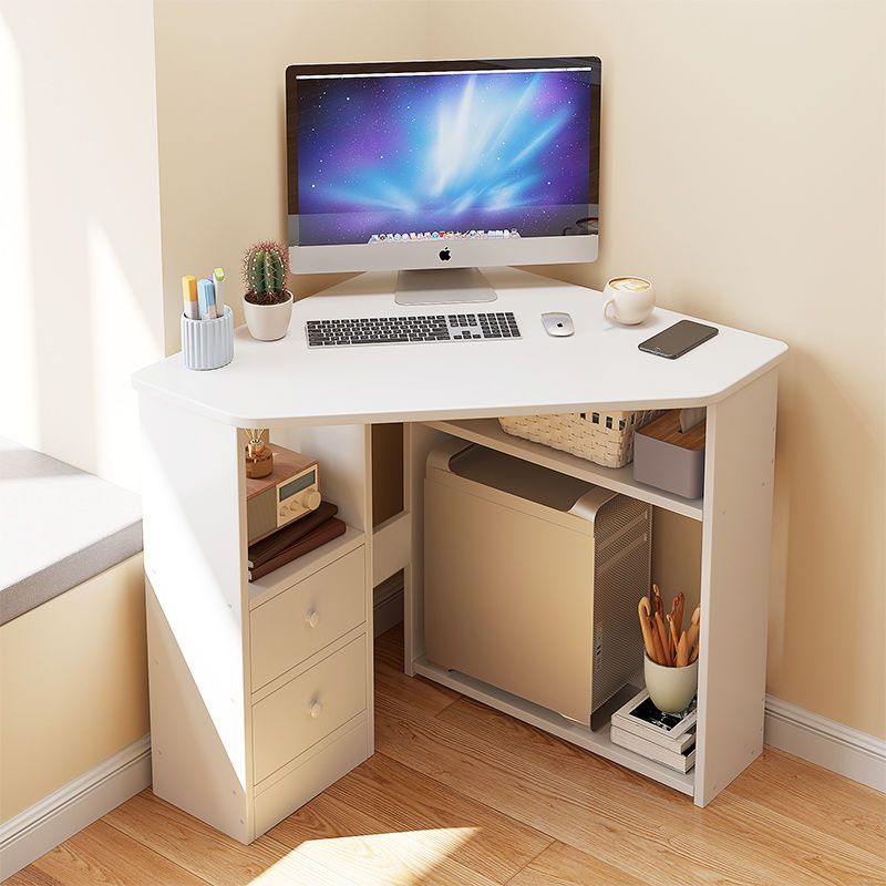 Triangle Study Desk Corner Writing Desk Corner Corner Computer Desk ...