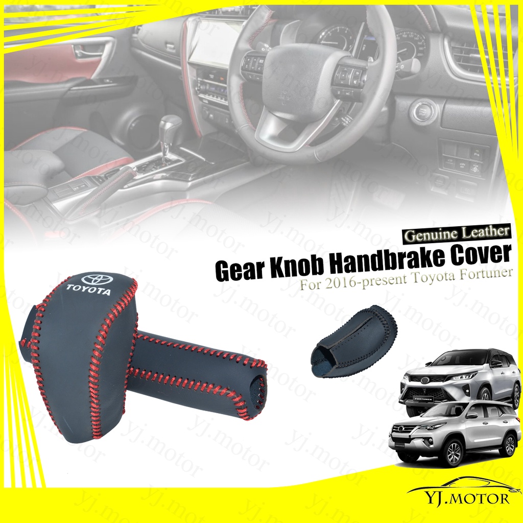 For 2016 - 2022 Toyota Fortuner Genuine Leather Gear Knob Cover Gear ...