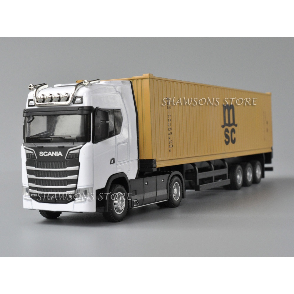 1:50 Scale Diecast Model Truck Toys Scania S730 Tractor With Container ...