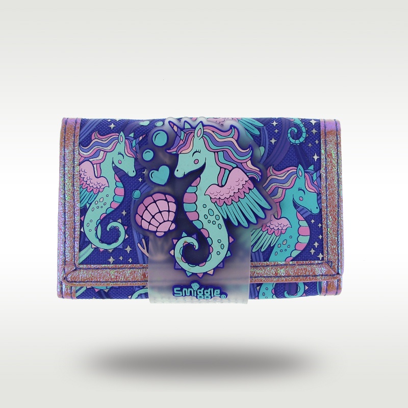 Australia smiggle original children's wallet girls purple seahorse coin ...