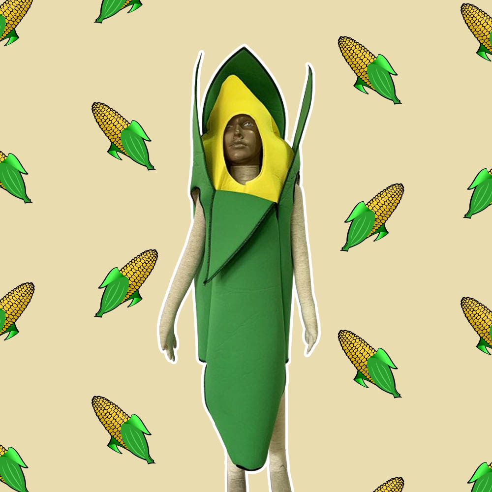 Adult Corn Costume Funny Food Outfit Corn with Husk Cosplay Clothing ...