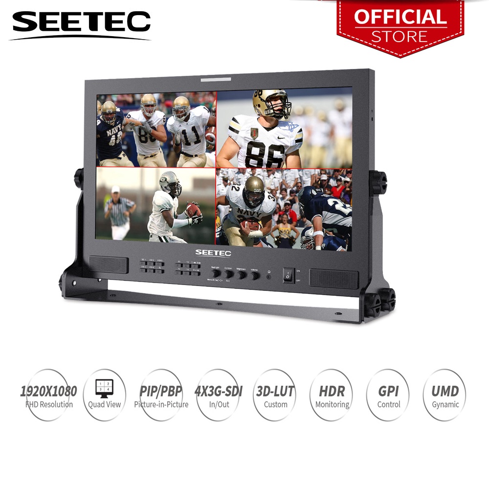 SEETEC ATEM173S 17.3 Inch Multi-Camera Broadcast Monitor with 4x3G-SDI ...