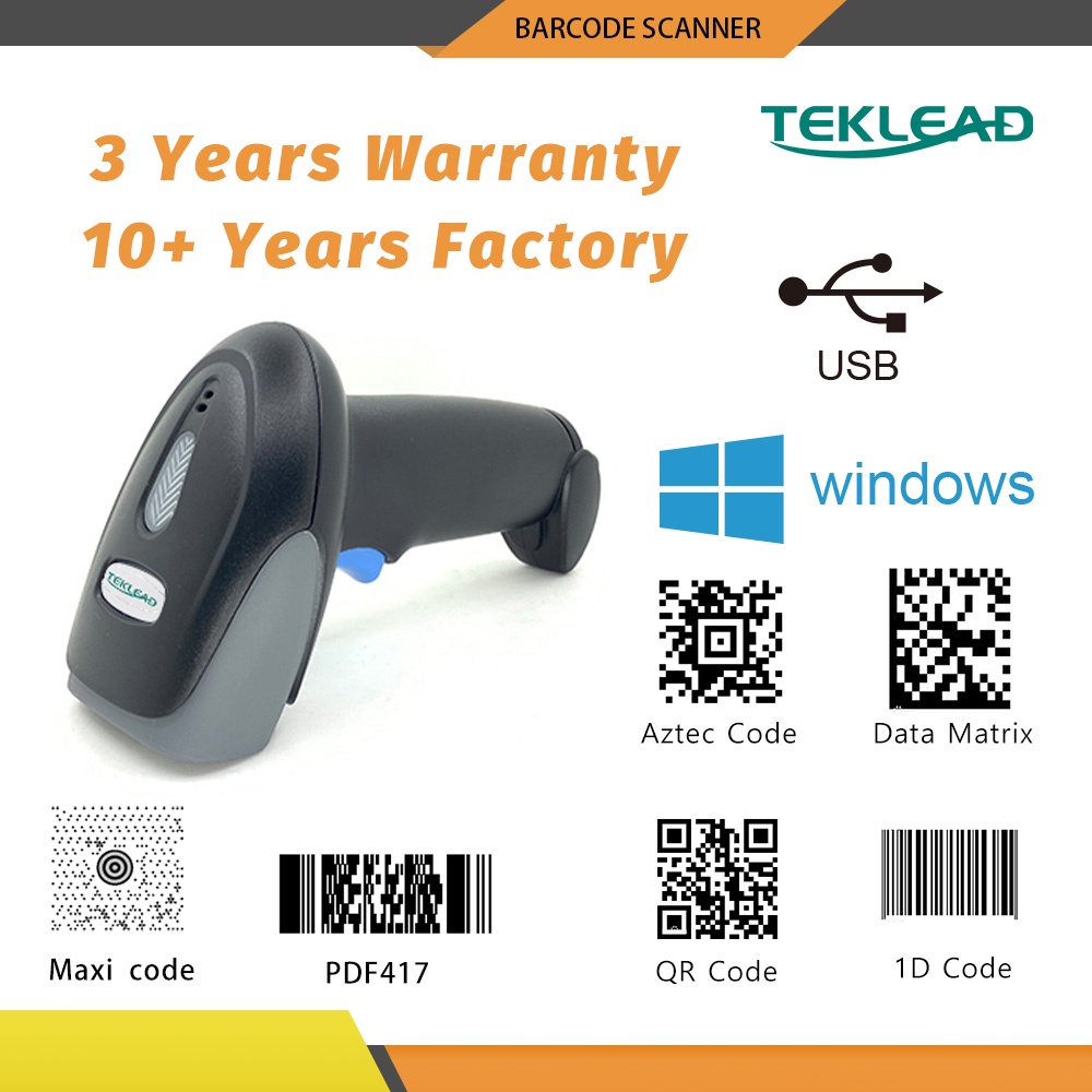 Ready Stock Barcode Scanner 2D Handheld USB Port Plug and Play | Shopee ...