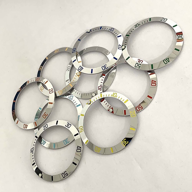 38MM Watch Bezel Electroplated Mirror Ceramic Bezel Ring SUB Digital ...