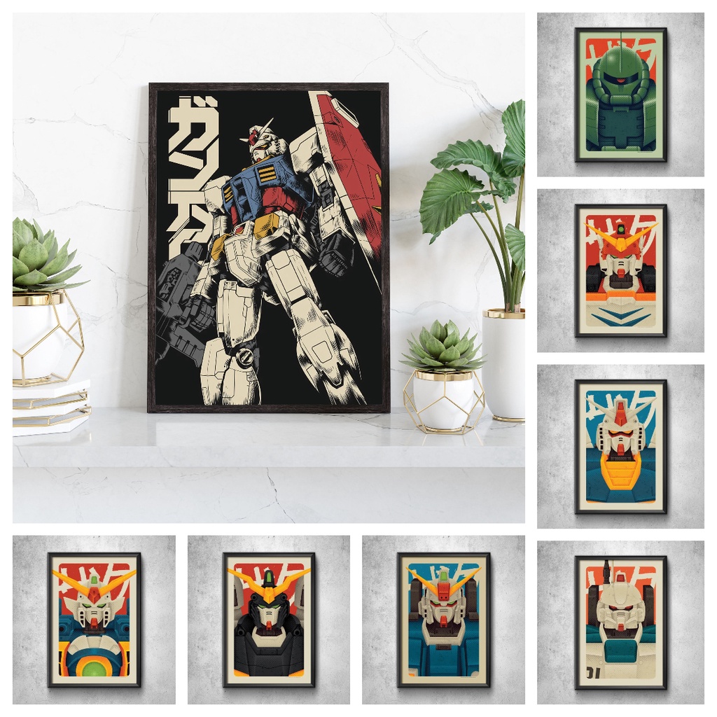 Gundam Poster Wall Art canvas painting home Wall Decor | Shopee Philippines