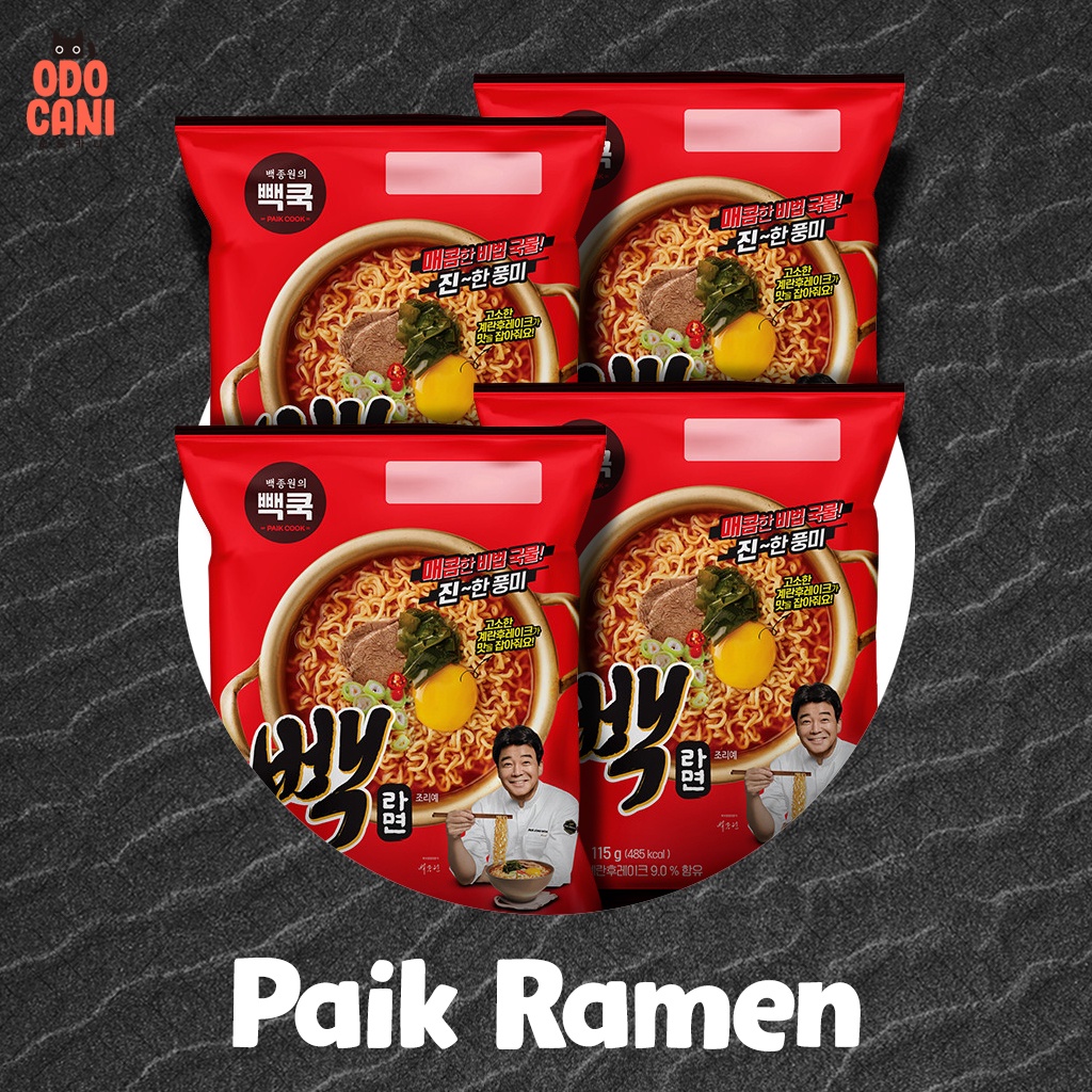 [4pcs] Paik Cook Paik jong won Ramen & Jajangmyeon ( Theborn / Korean ...