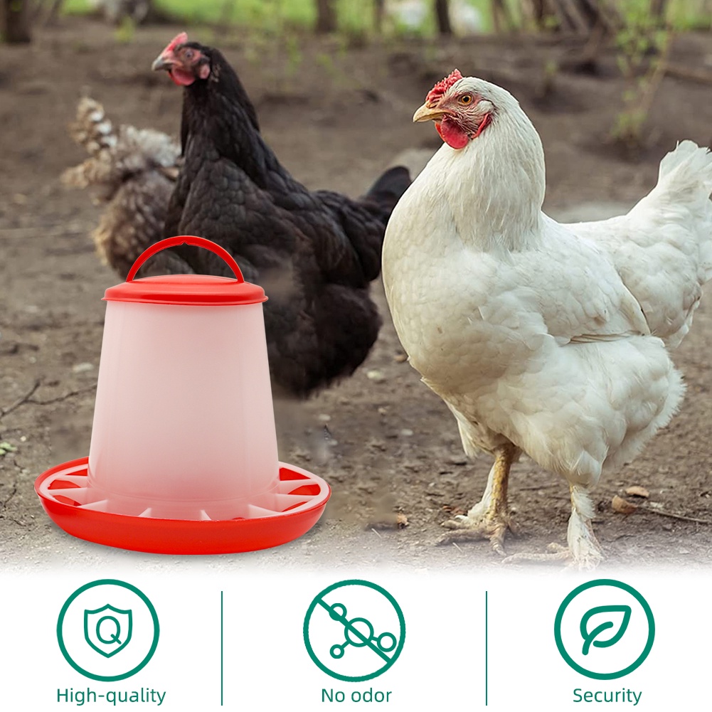 1KG 3KG 6KG Chicken Bucket Duck Goose Fodder Barrel Bird Automatic ...