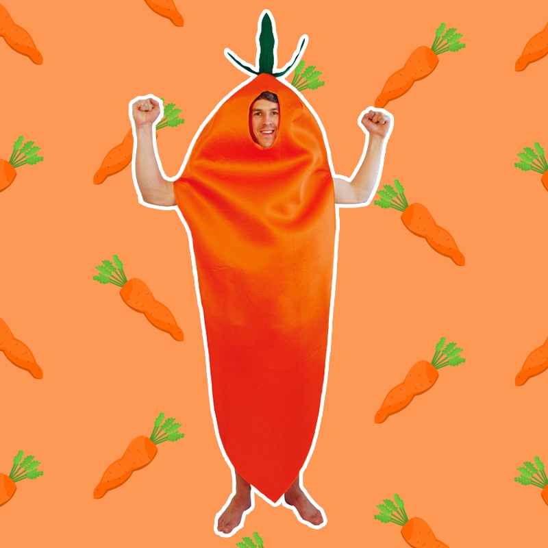 Adult Carrot Costume Funny Food Vegetable Cosplay Outfit Unisex for ...