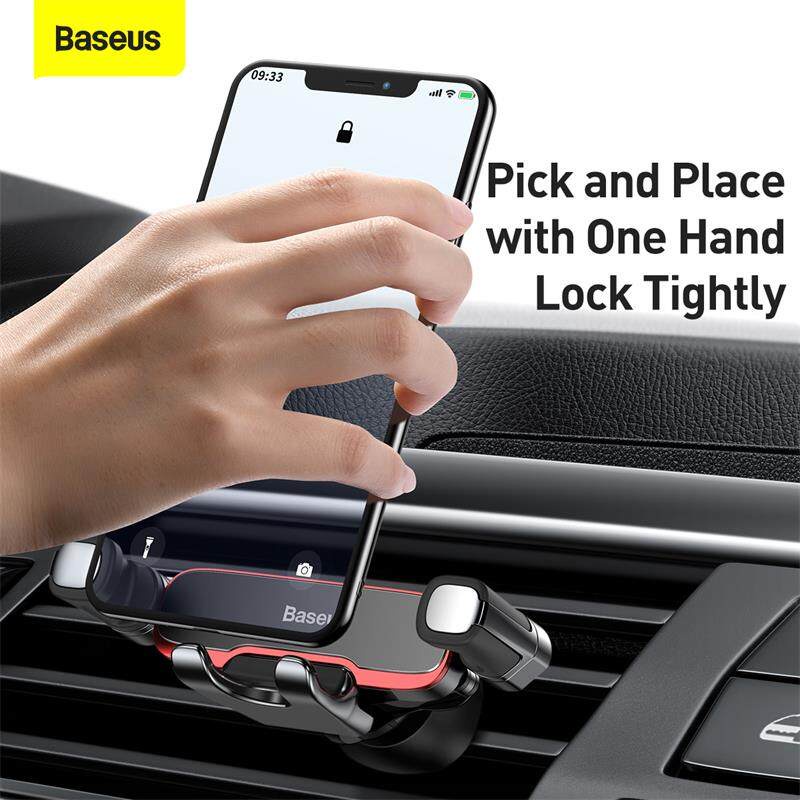 Baseus Car Phone Holder Auto Clamping Gravity Air Vent Car Phone Mount ...