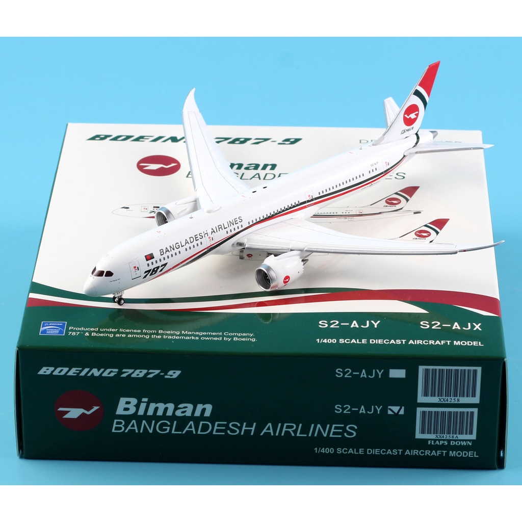 XX4258A Alloy Collectible Plane Gift JC Wings 1:400 Biman Bangladesh ...