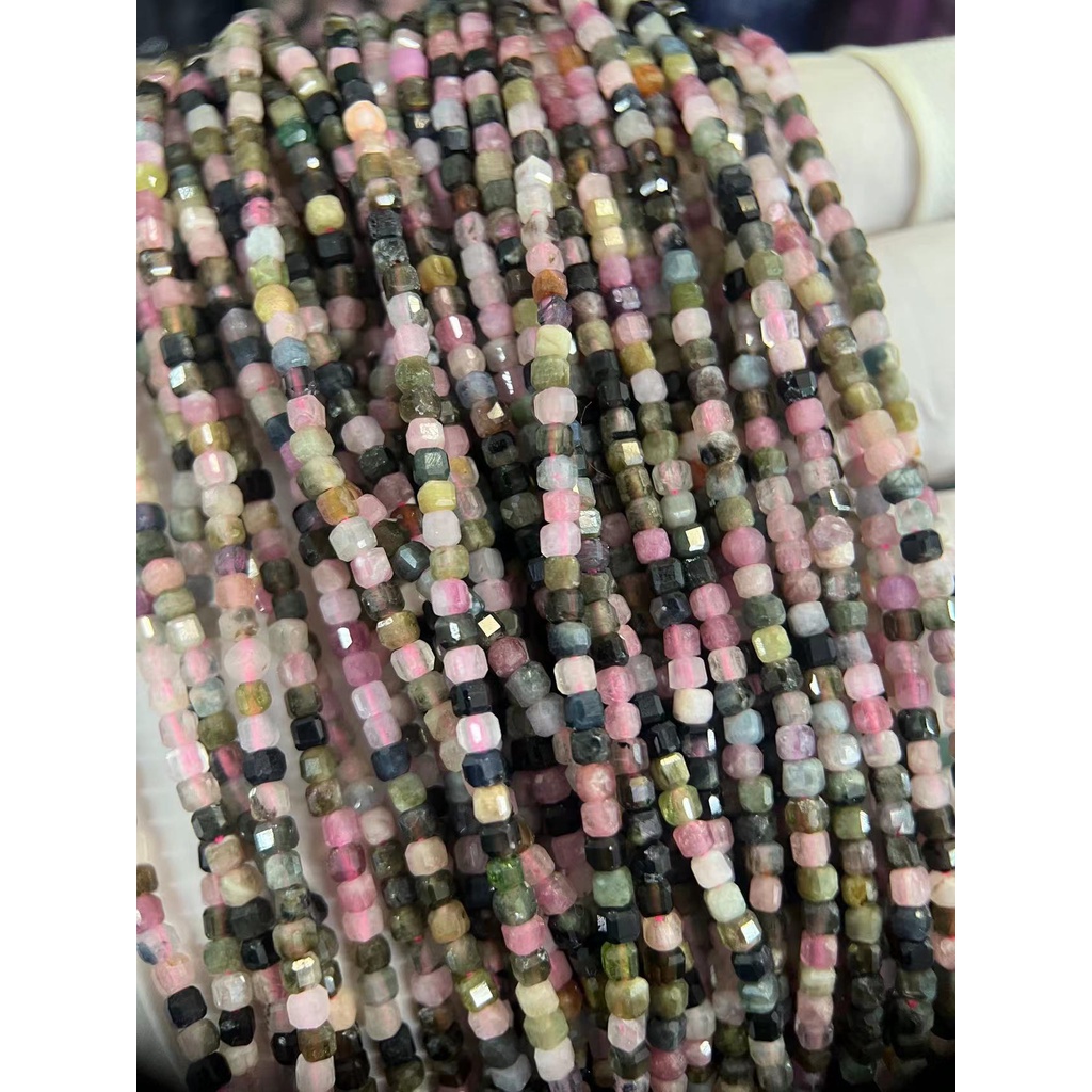 Natural Stone Emerald Ruby Morganite Lapis Lazuli Tourmaline 2*2mm ...